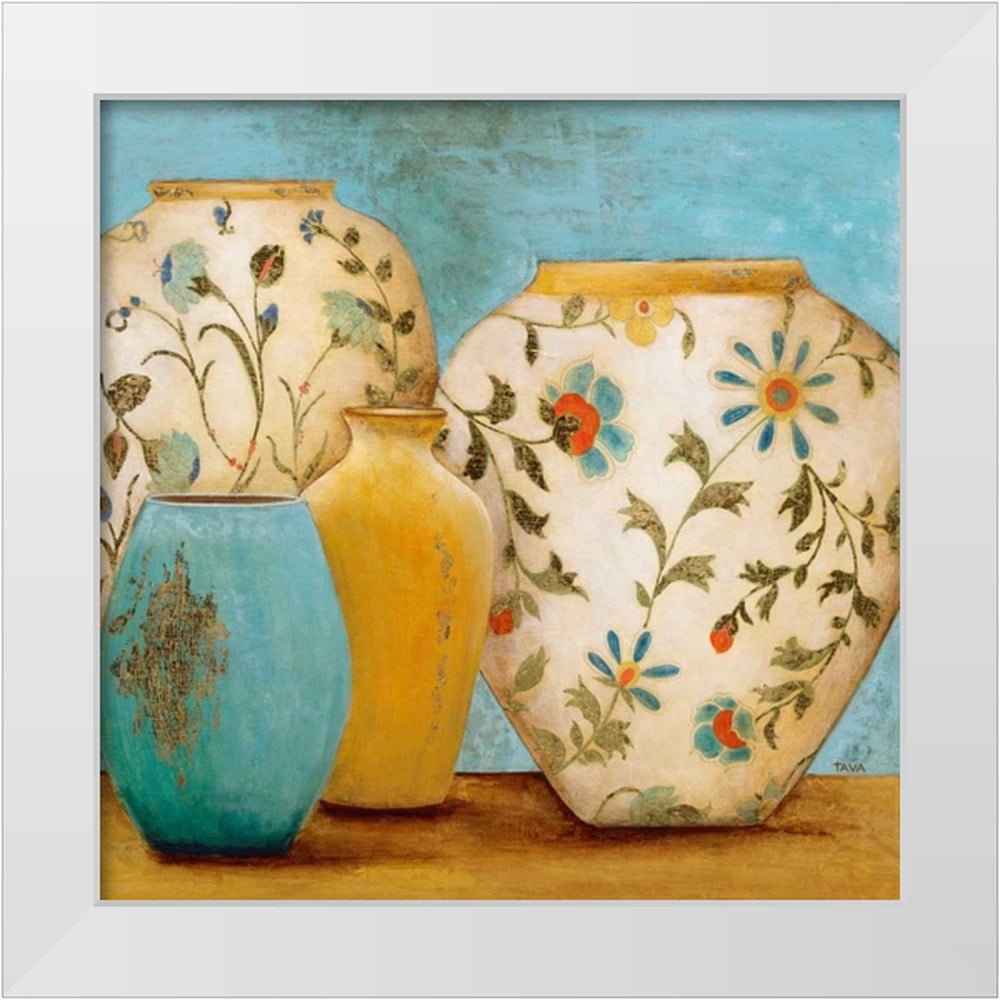 Tava Studios 20x20 White Modern Wood Framed Museum Art Print Titled ...