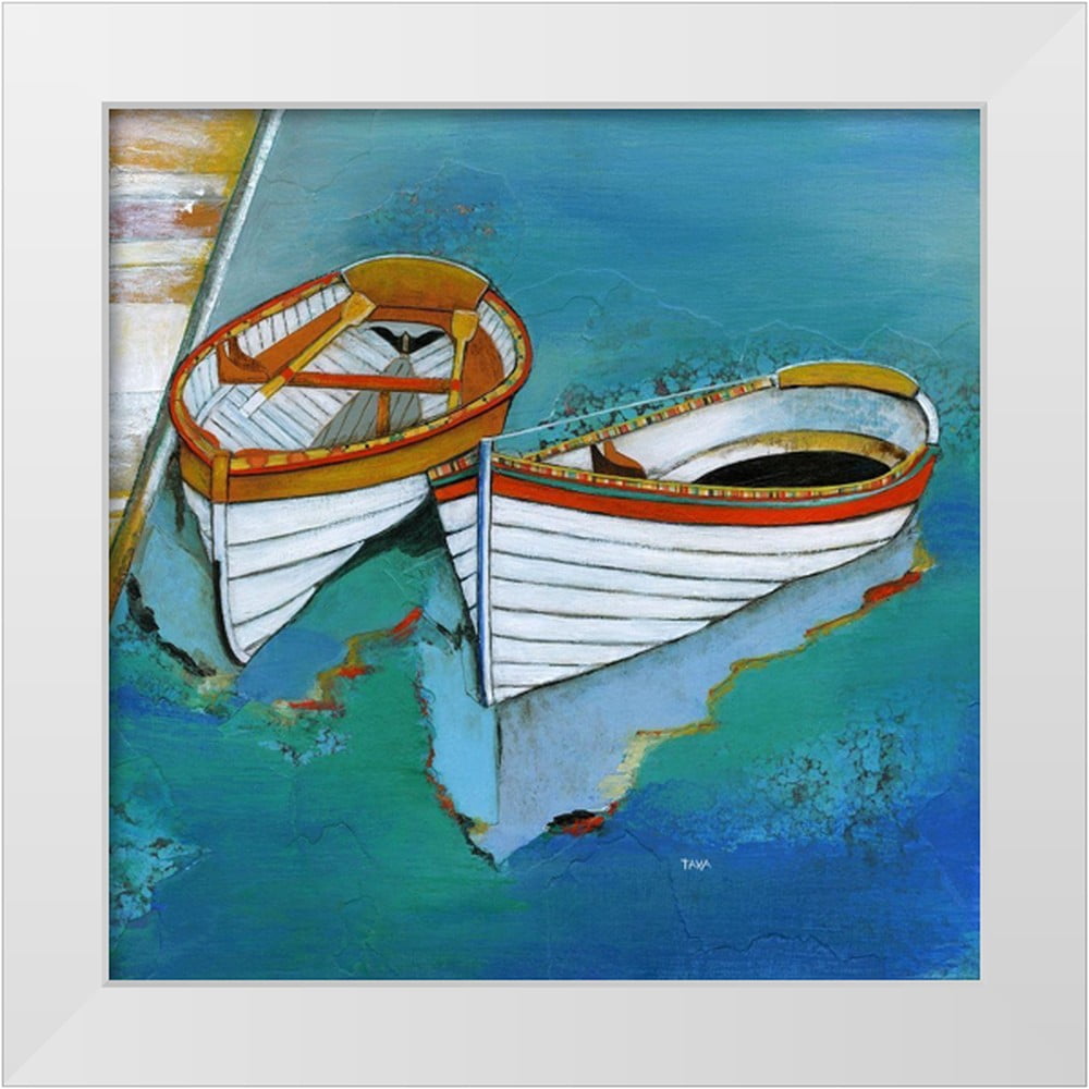 Tava Studios 26x26 White Modern Wood Framed Museum Art Print Titled ...