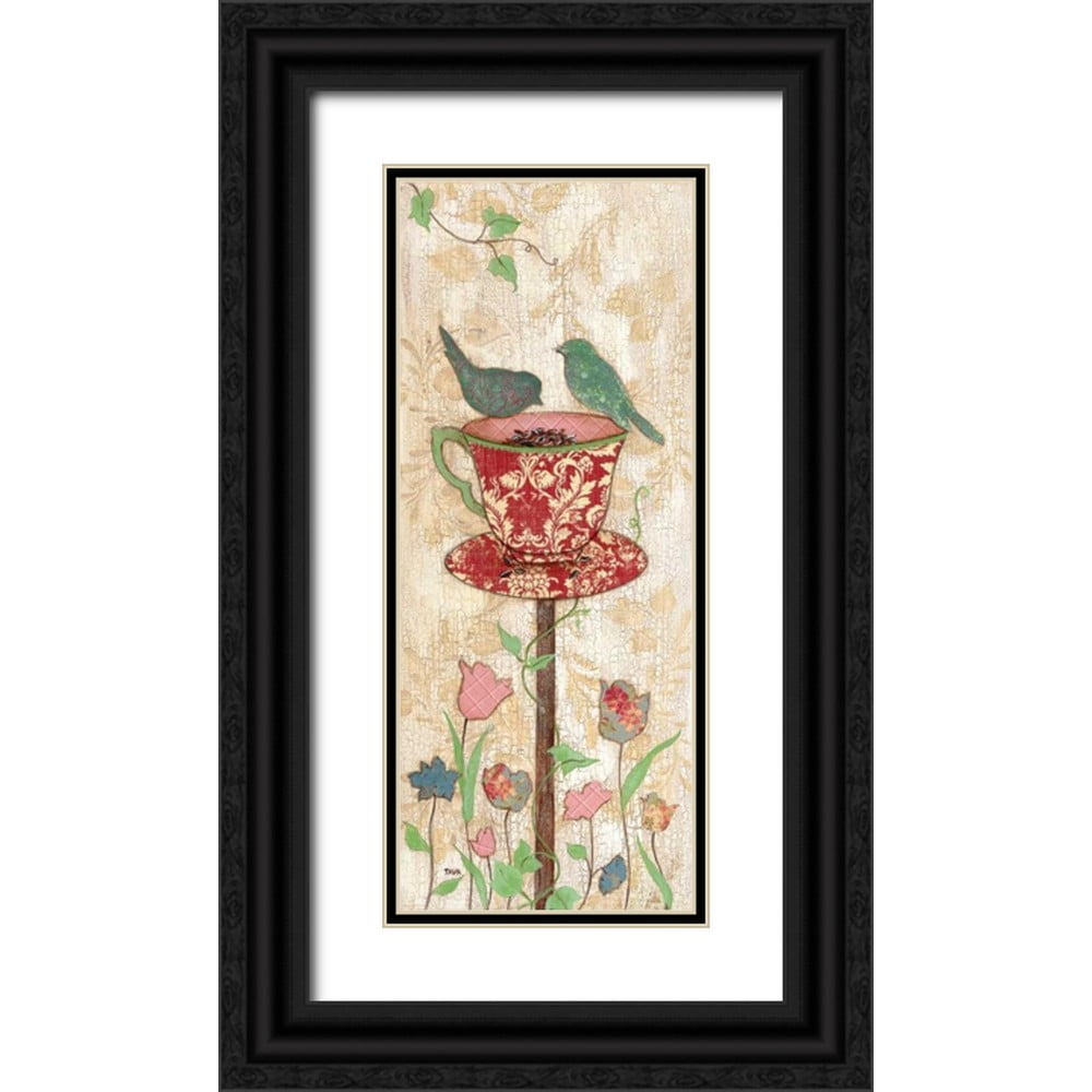 Tava Studios 8x14 Black Ornate Wood Framed with Double Matting Museum ...