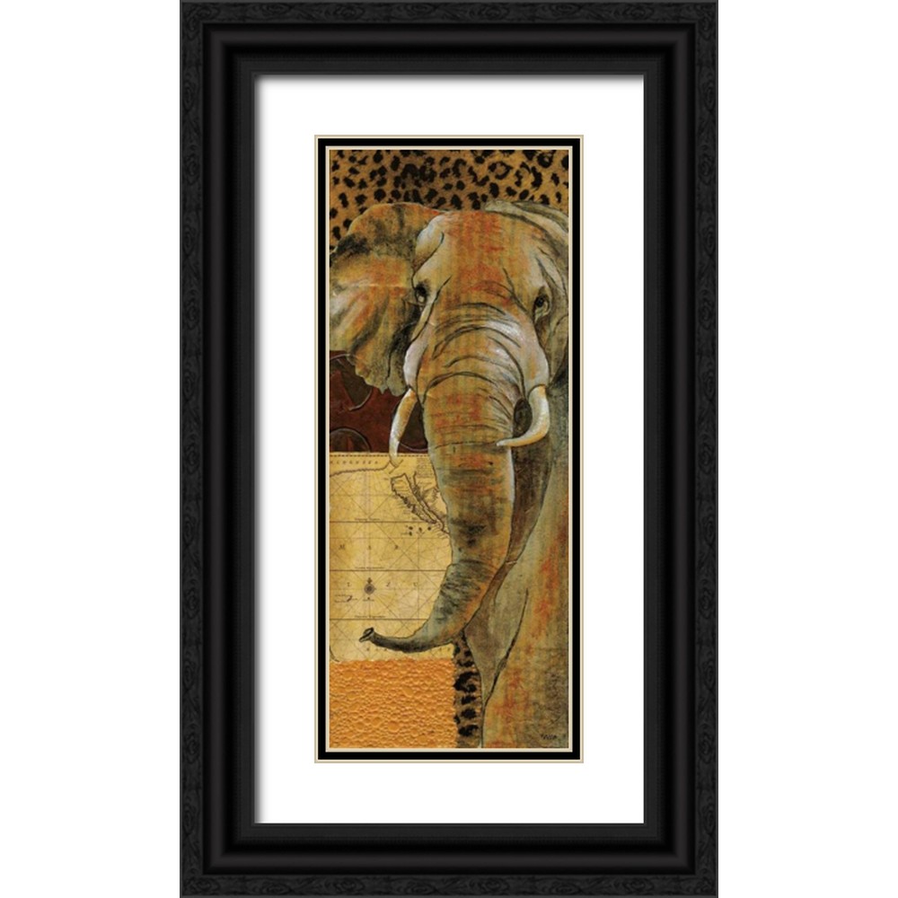 Tava Studios 8x14 Black Ornate Wood Framed with Double Matting Museum ...