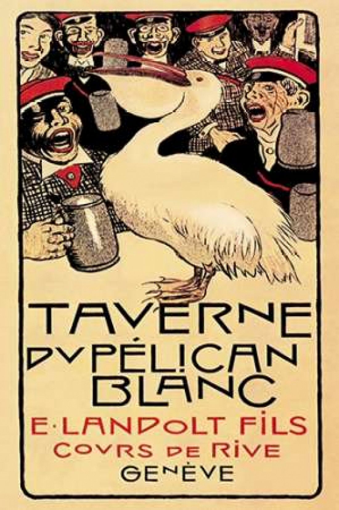 Taverne du Pelican Blanc 1893 Poster Print by Henry-Claudius Forestier ...