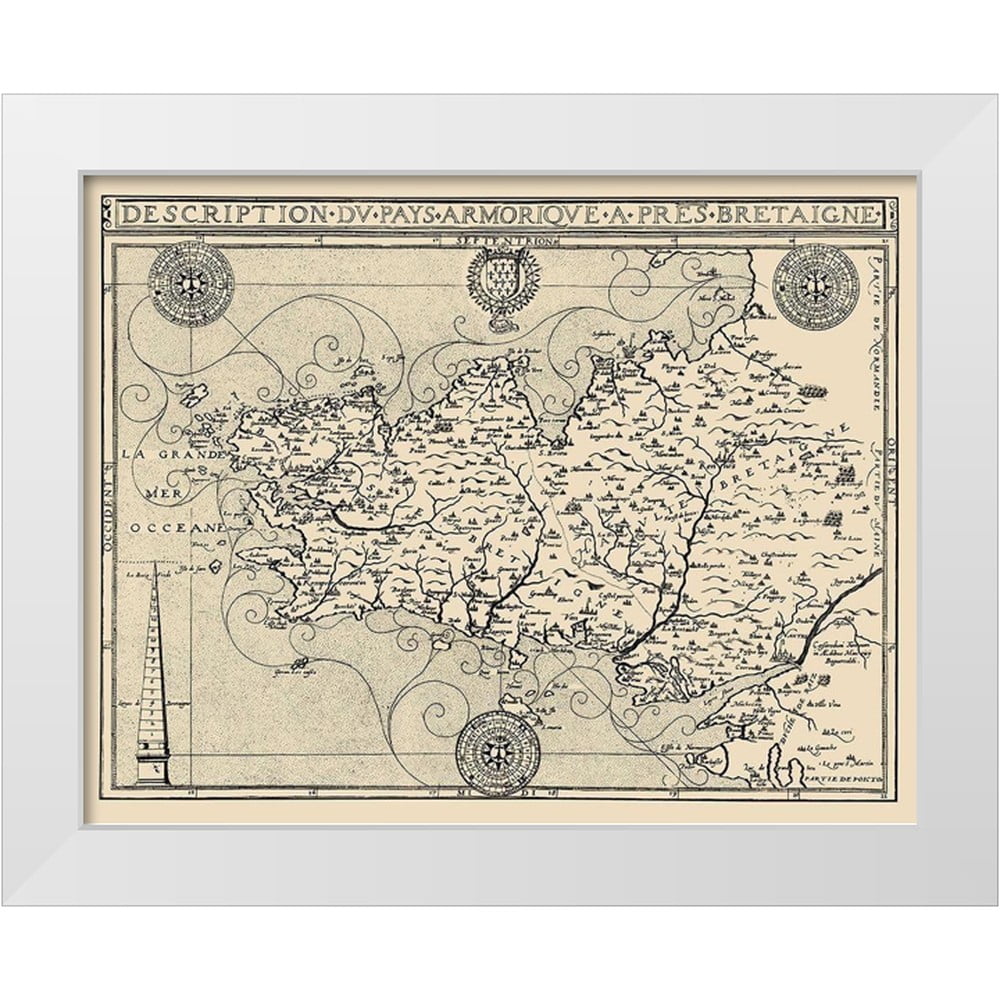 Tavernier 32x26 White Modern Wood Framed Museum Art Print Titled ...