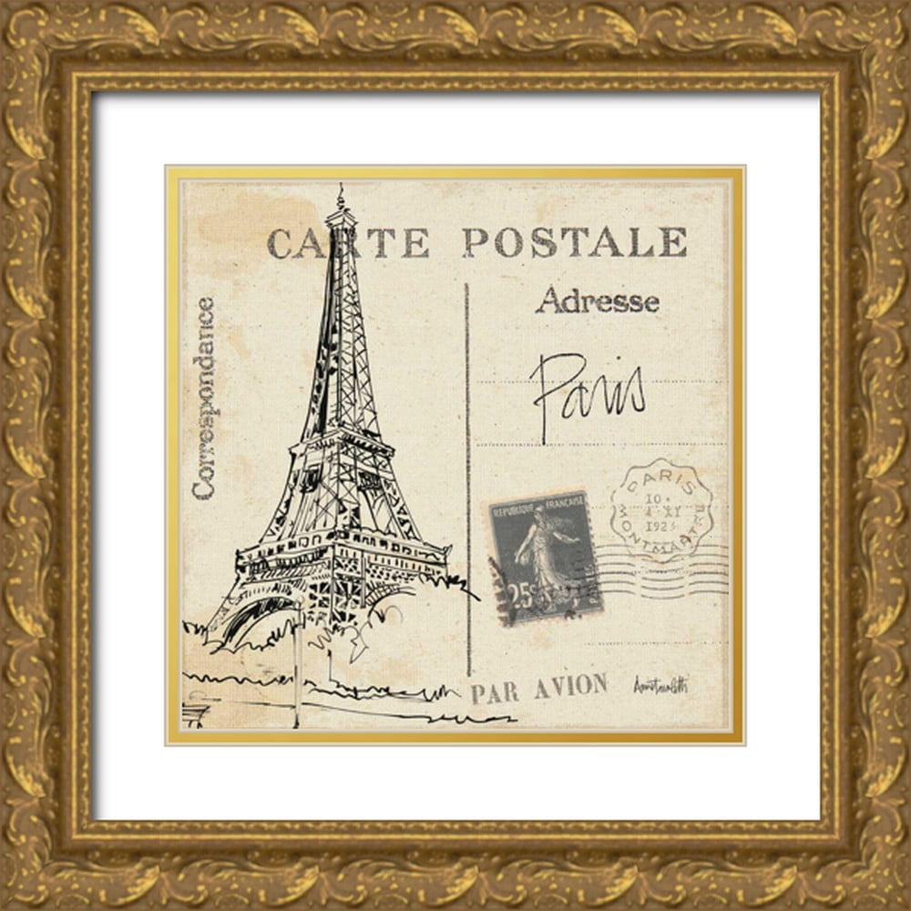 Tavoletti, Anne 20x20 Gold Ornate Wood Framed with Double Matting ...