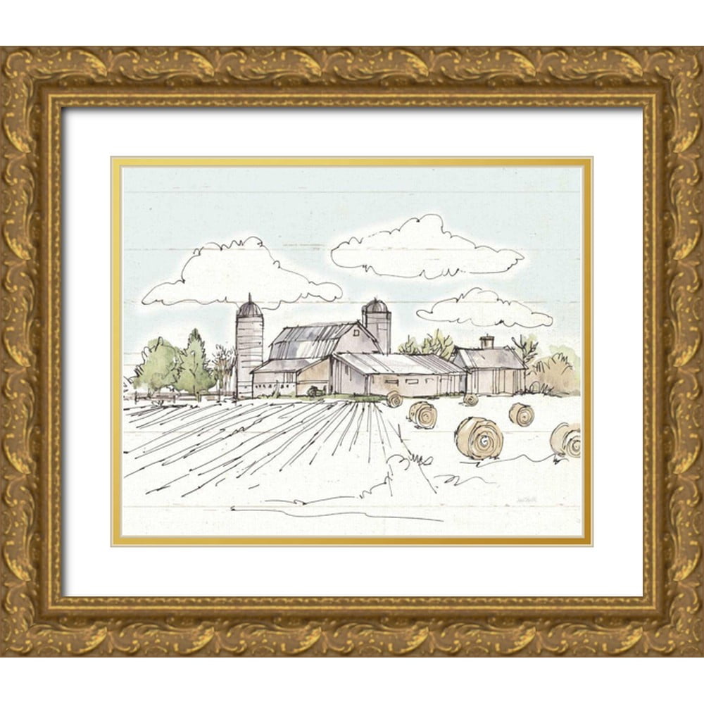 Tavoletti, Anne 31x26 Gold Ornate Wood Framed with Double Matting ...