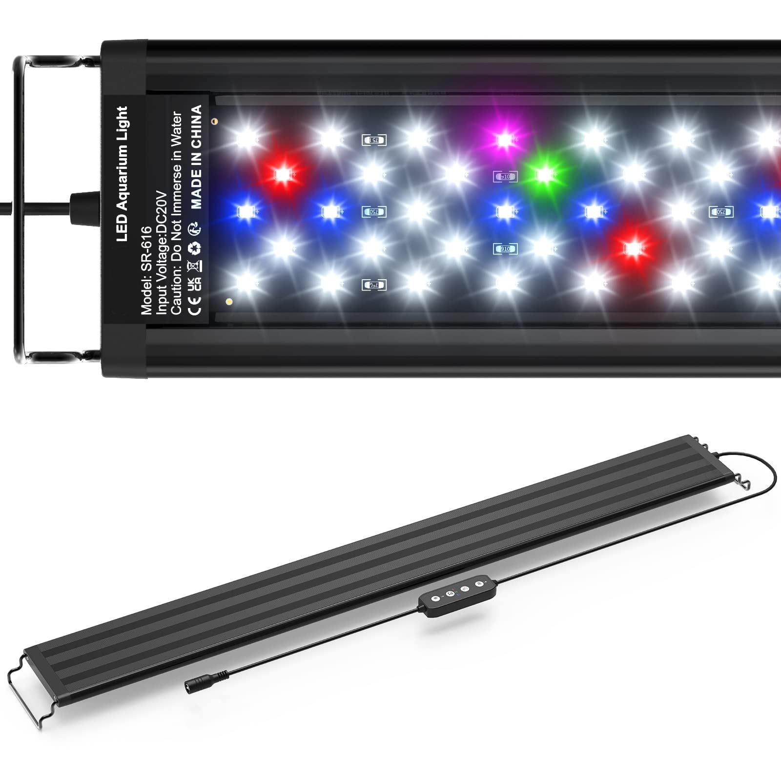 Tawatiler Full Spectrum 22W LED Aquarium Light with Extendable Bracket ...
