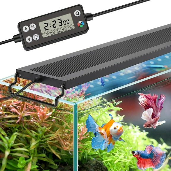 Off Aquarium Light, Full Fish Tank Light with LCD , 24/7 Lighting Cycle ...