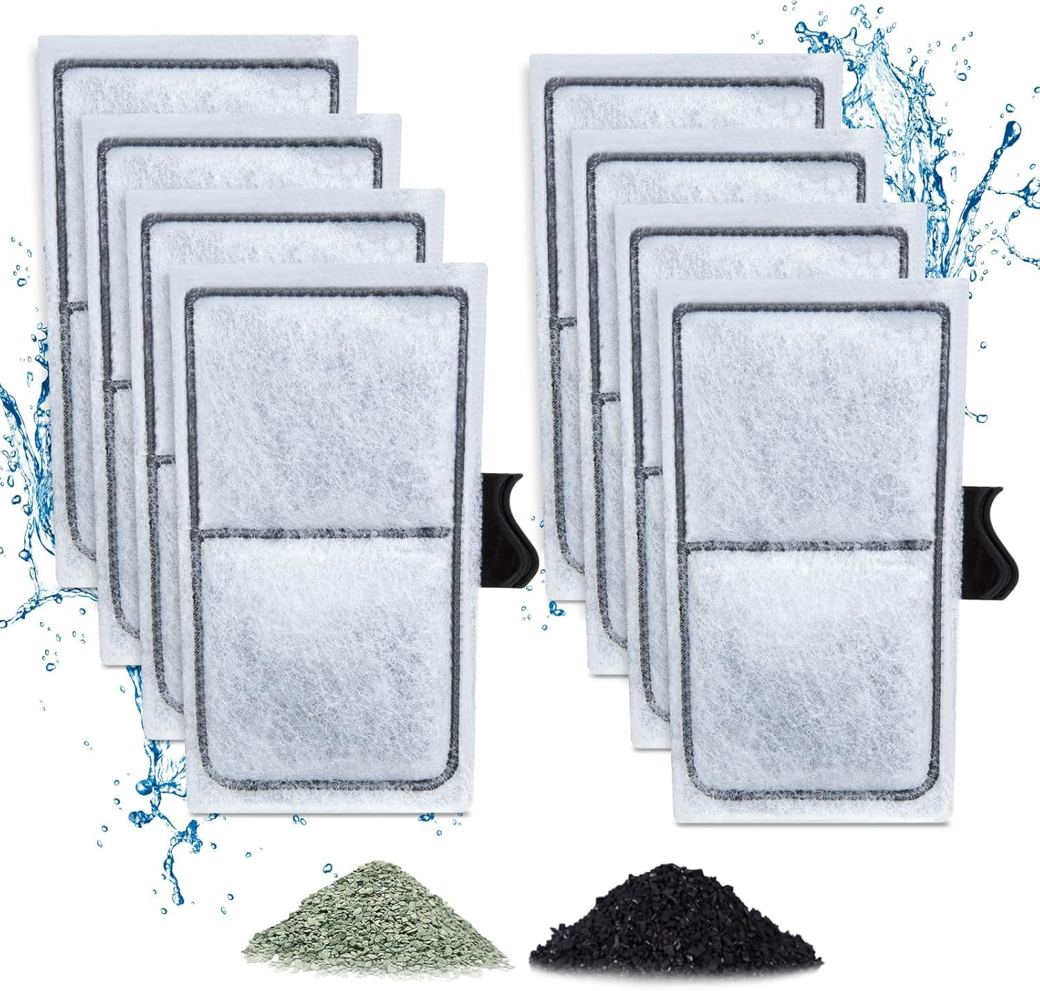 "Tawatiler 8 Pack Filter Cartridges, 4-Layer Filtration, Fits Top Fin ...