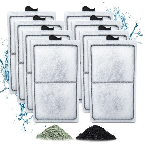 8 Pack Aquarium Filter Cotton Replacement for MN-200 and MN-280 Ideal ...