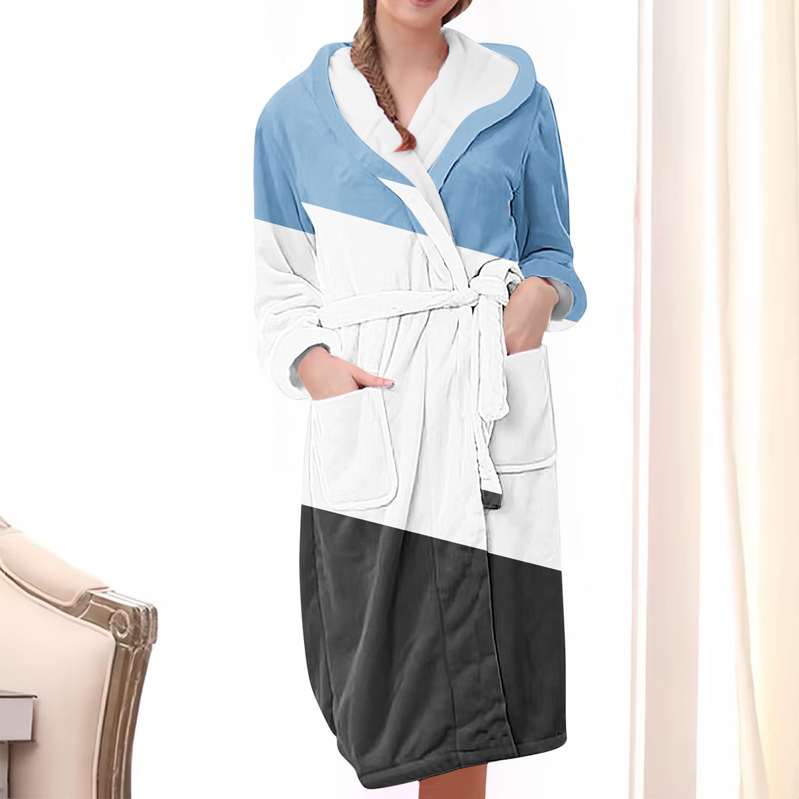 Tawop Bath Robes for Women Ladies Pajamas Pajamas Long Home Bathrobe ...