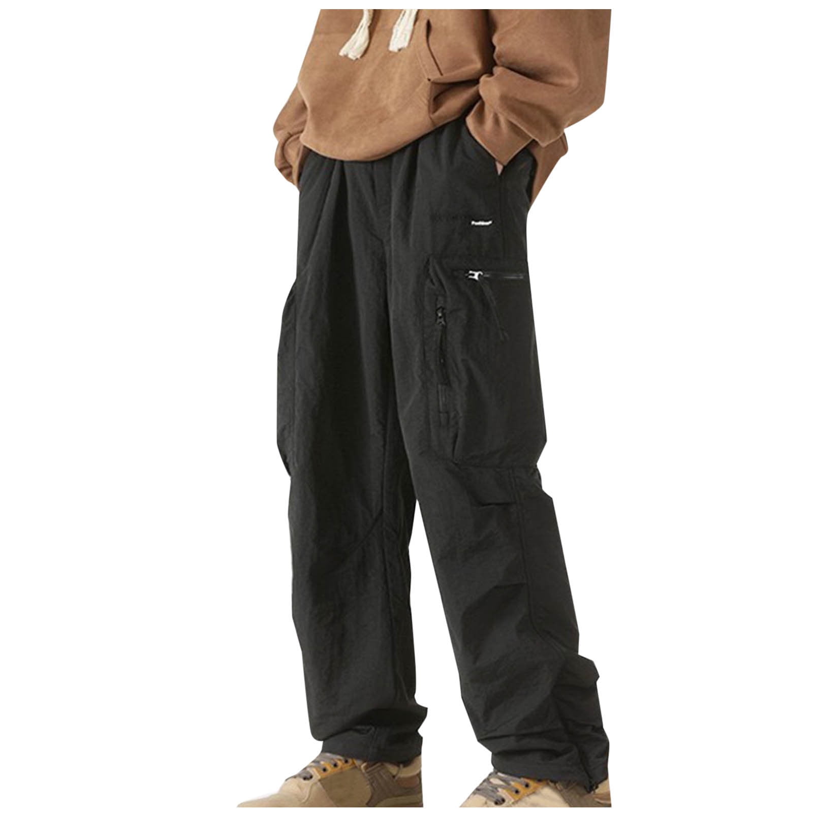 Tawop Black Pants Men ,Mens Pants Cargo Straight Leg Loose Work Long ...