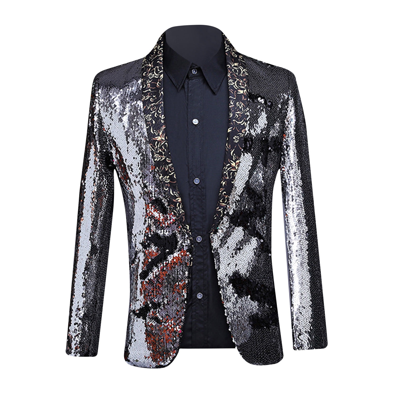 Tawop Coats for Men Blazers Sequin Stage Costumes Suits Mens Clothes ...