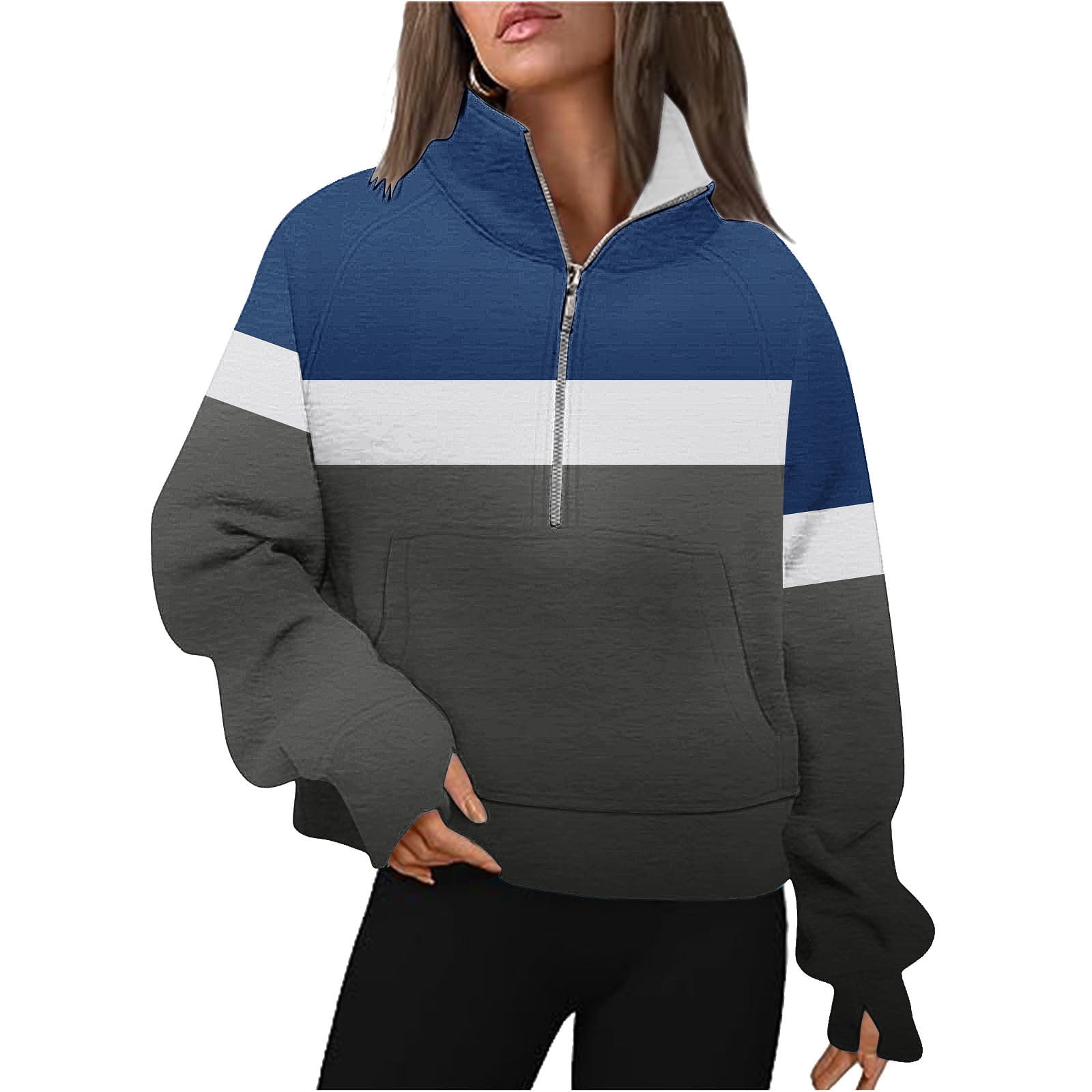 Tawop Coats for Women Winter Tops Sweatshirt Pullover Fleece Jackets ...