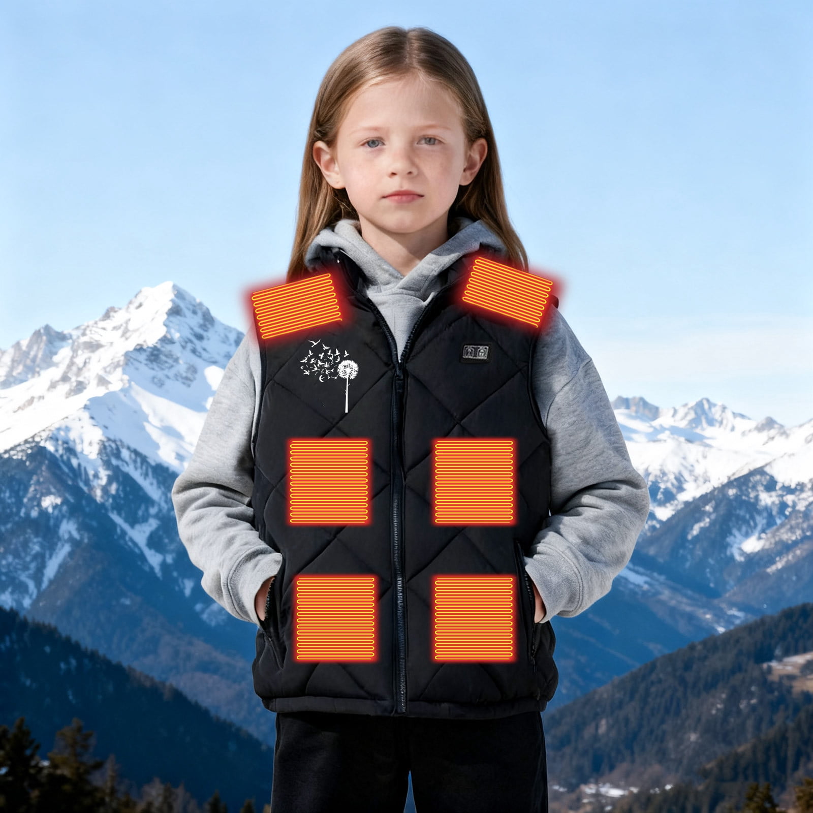 Tawop Girls Heated Children Boys Girls Outwear Thirteen Heating Zones ...