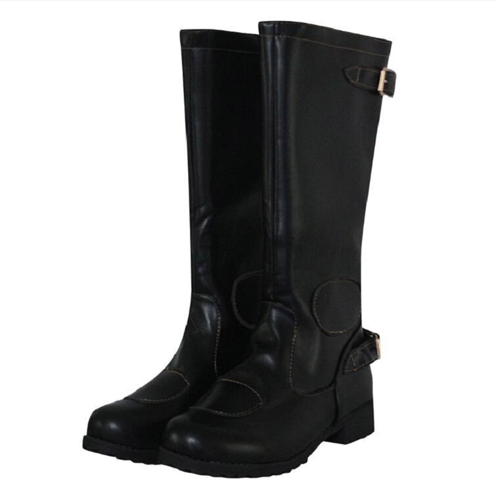 Tawop High Boots Tall Boots Mens Winter Boots Men's Low Heel High ...