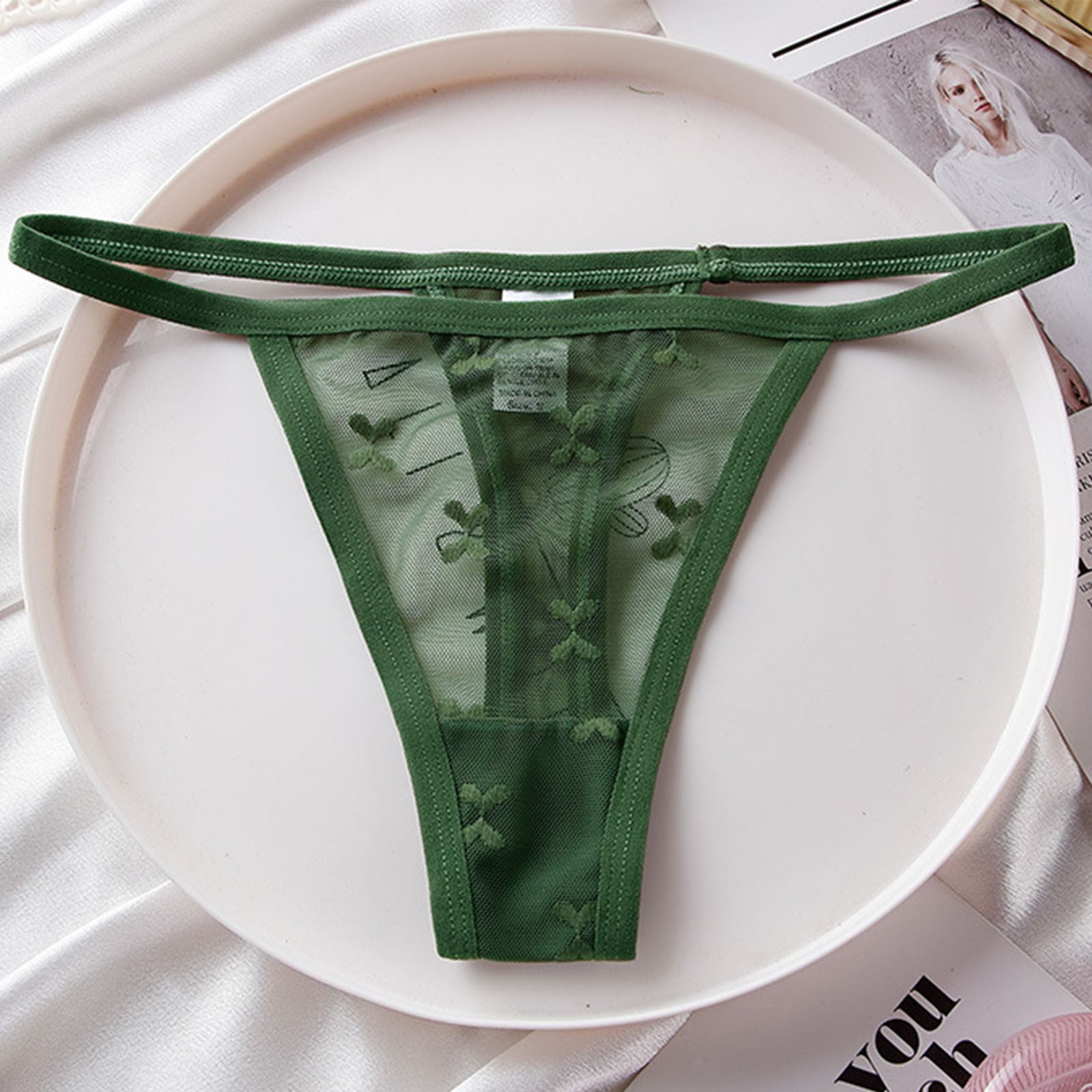 Tawop Ladies Underwear Panties Seamless Sexy Lace Silk G String