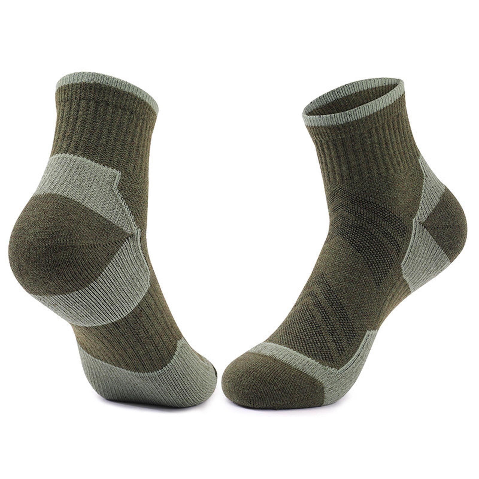 Tawop Mens Socks Cycle Sports Running Color Block Crew Socks Green ...