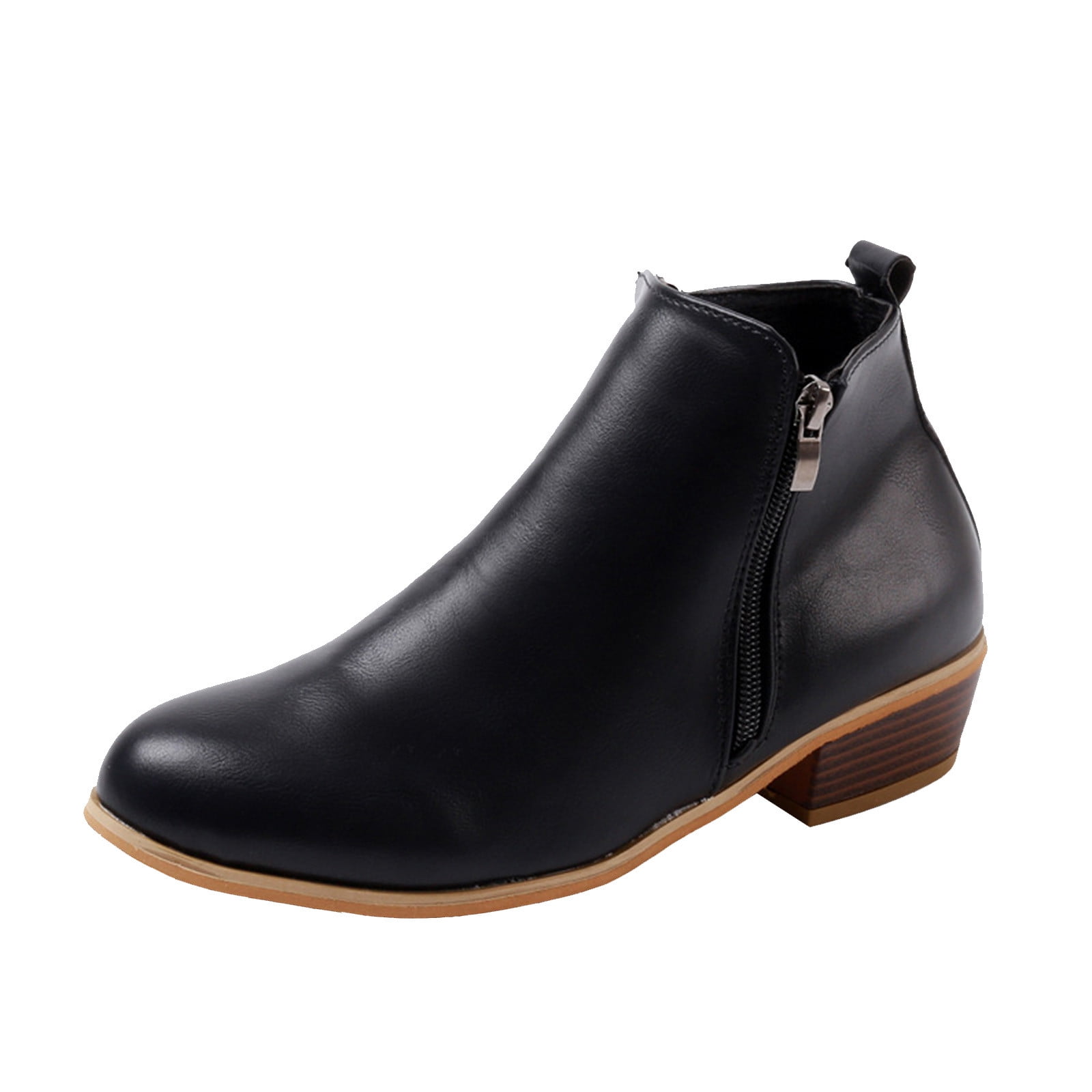 Tawop Mini Boots Women, Ankle Boots Square Toe Low Heel Casual Female ...