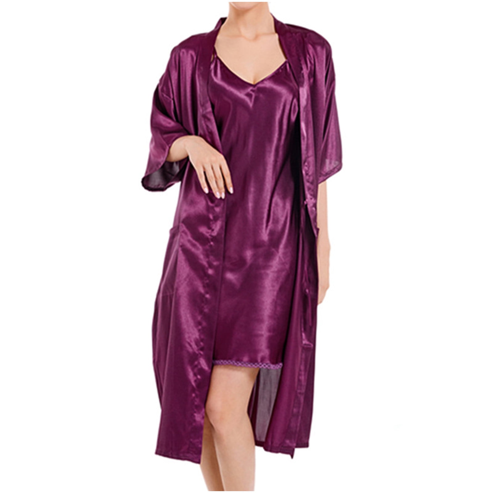 Tawop Robes for Women Womens Pajamas Pajamas Home Solid Set V-Neck Two ...