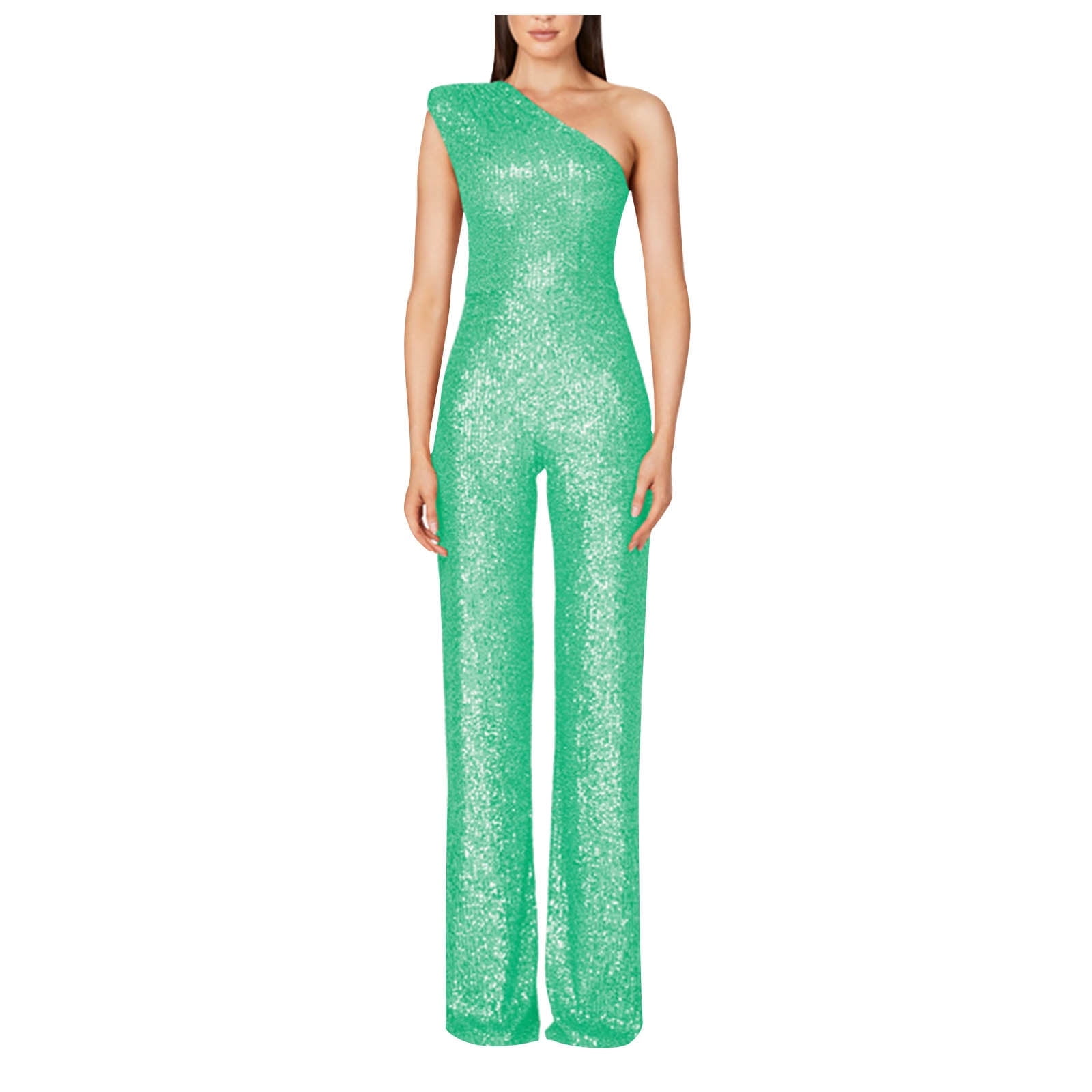 Tawop Sequin Cocktail Jumpsuits for Women Evening Long Pant Casual One ...
