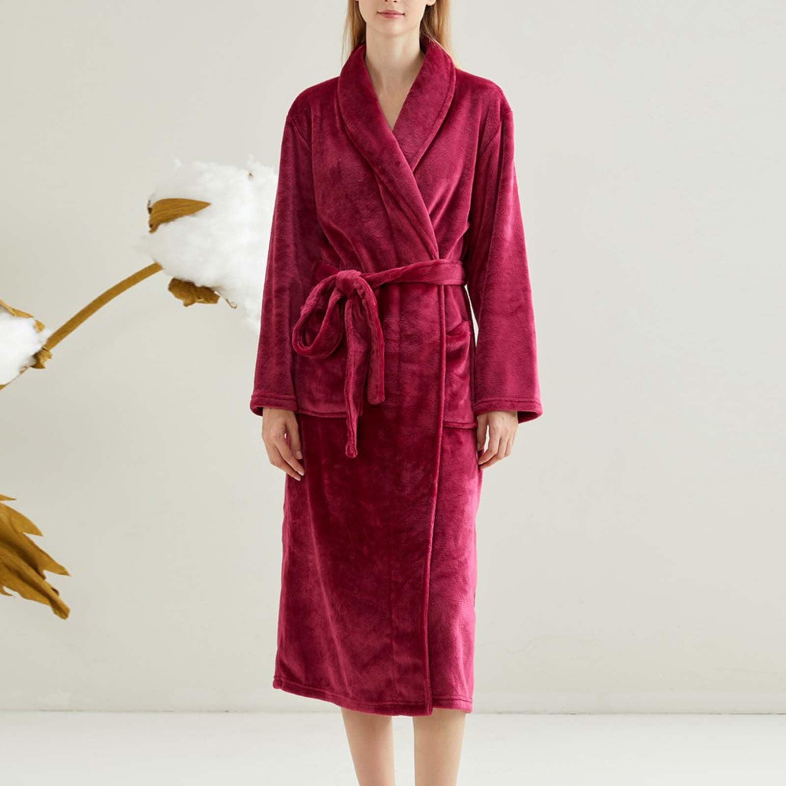 Tawop Silk Robes for Women Womens Pajamas Long Nightgown Home Bathrobe ...