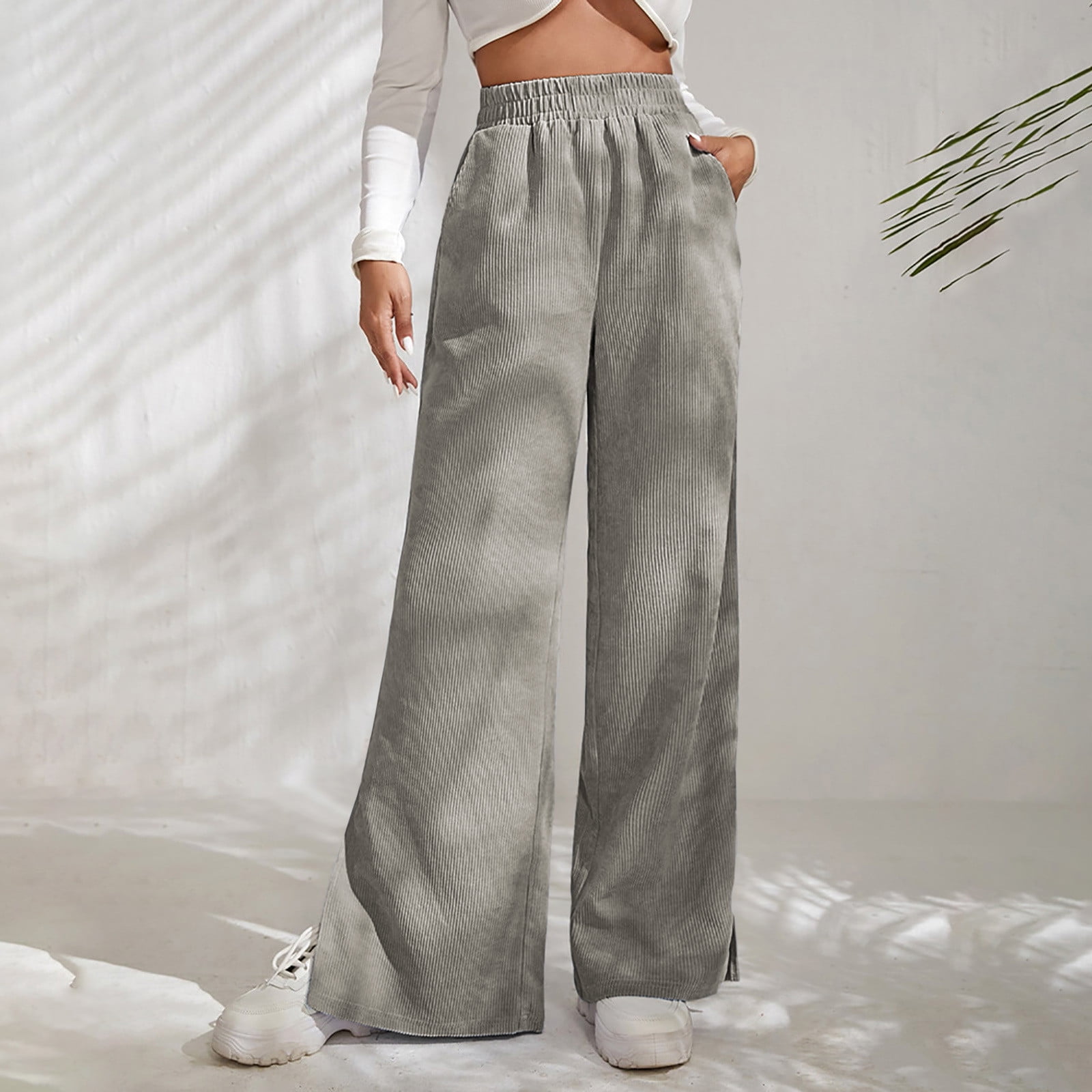 Tawop Spring Pants For Women 2024 Printed Wide Leg Casual Lounge