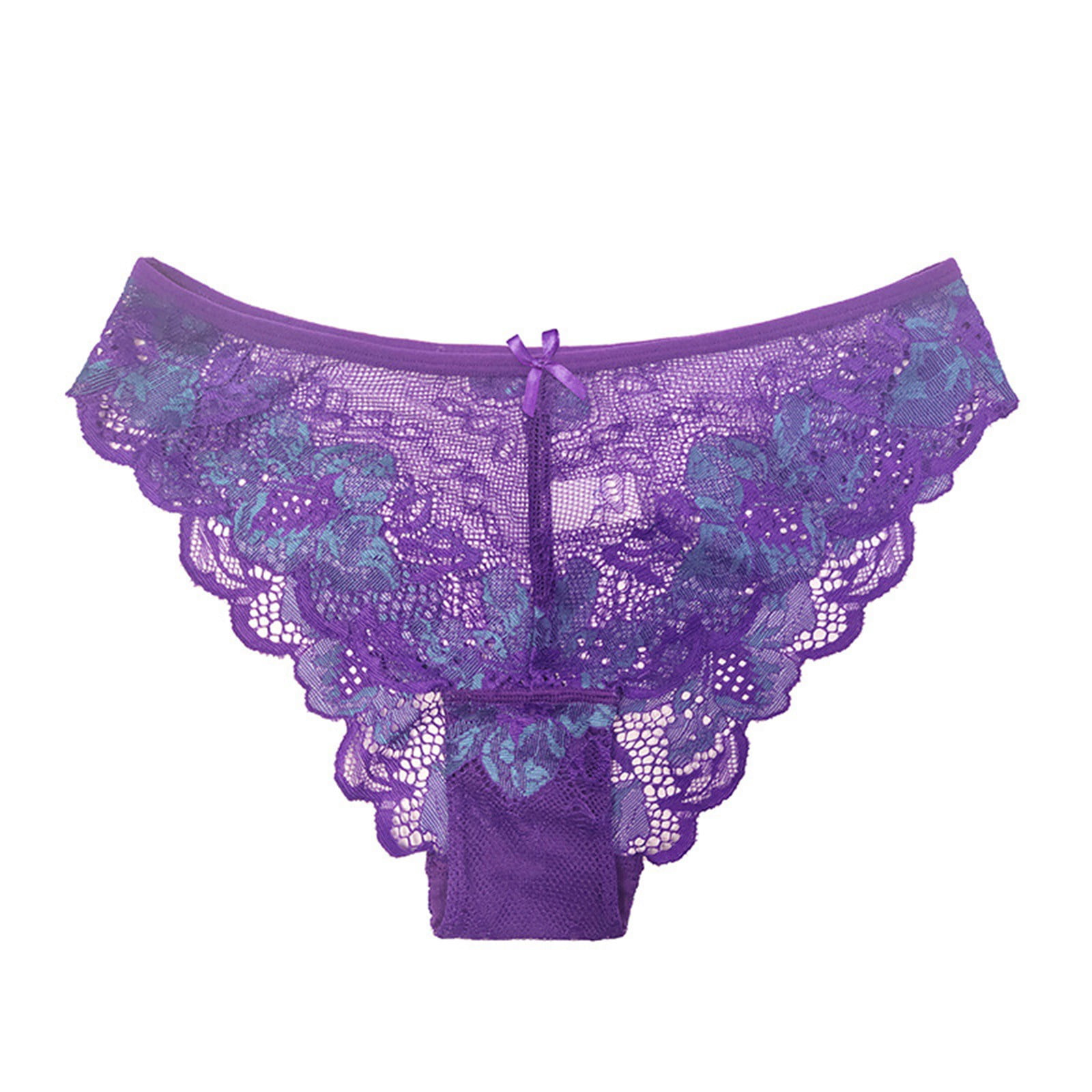 Tawop Thong Underwear Women Seamless Sexy Lace Silk G String Butt