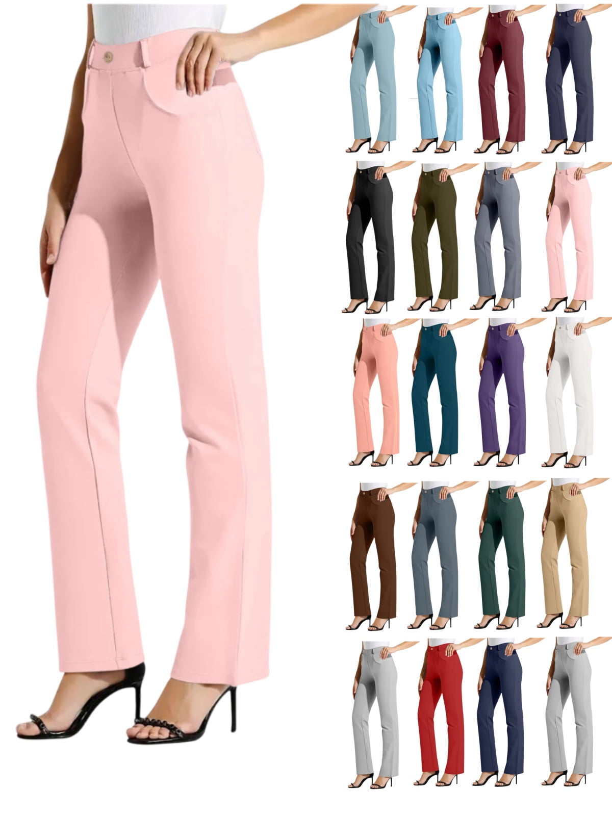 Tawop Womens Pants Trousers for Women Petite Dress Pants for Women ...