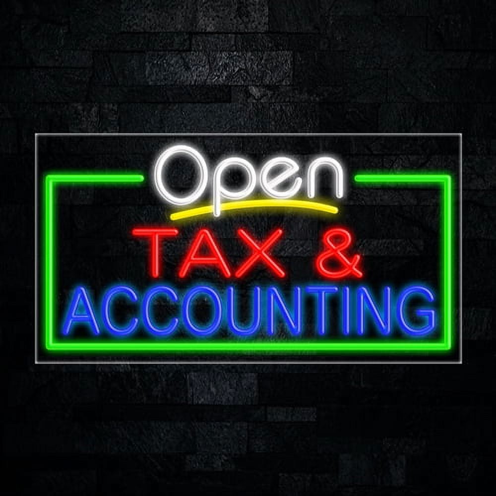Tax & Accounting LED Neon Sign 33"L x 18"H #35885 - Walmart.com