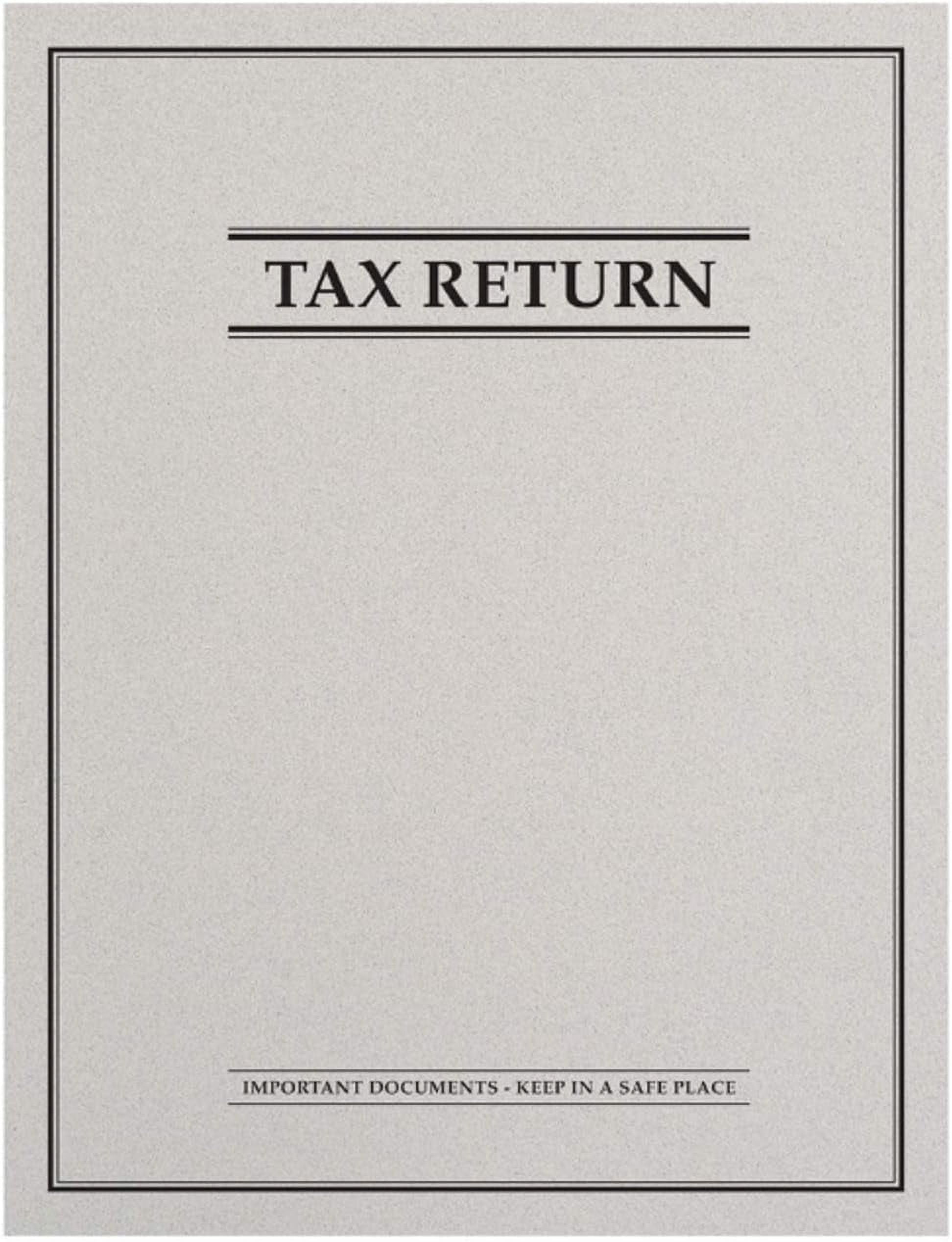 Tax Return Folder with Side-Staple Tabs and Classic Border, 50/Pk ...