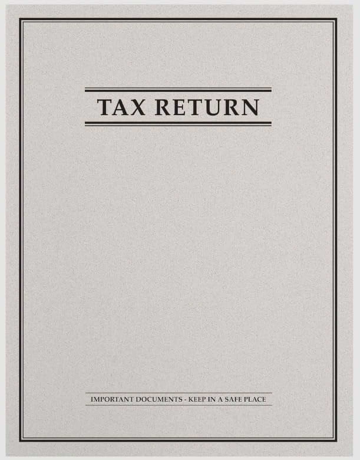 Tax Return Folder with Top-Staple Tab and Classic Border, 50/Pk ...