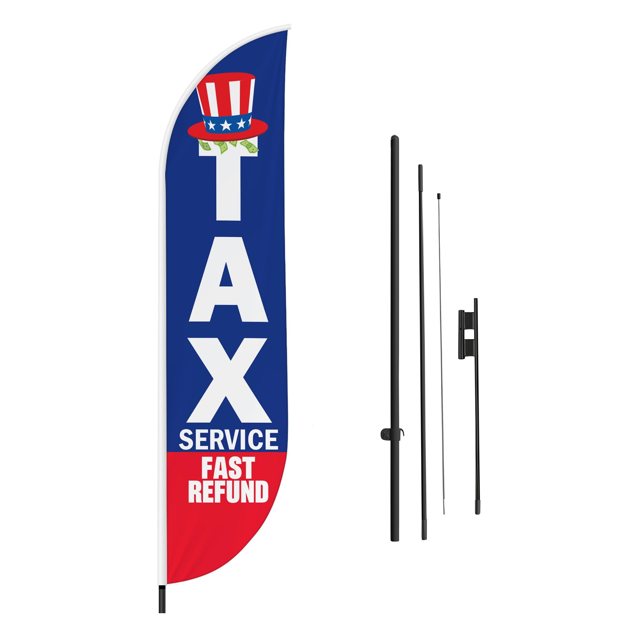 Tax Service Feather Flag(11.5feetX2.5feet) by DreamController | Outdoor ...
