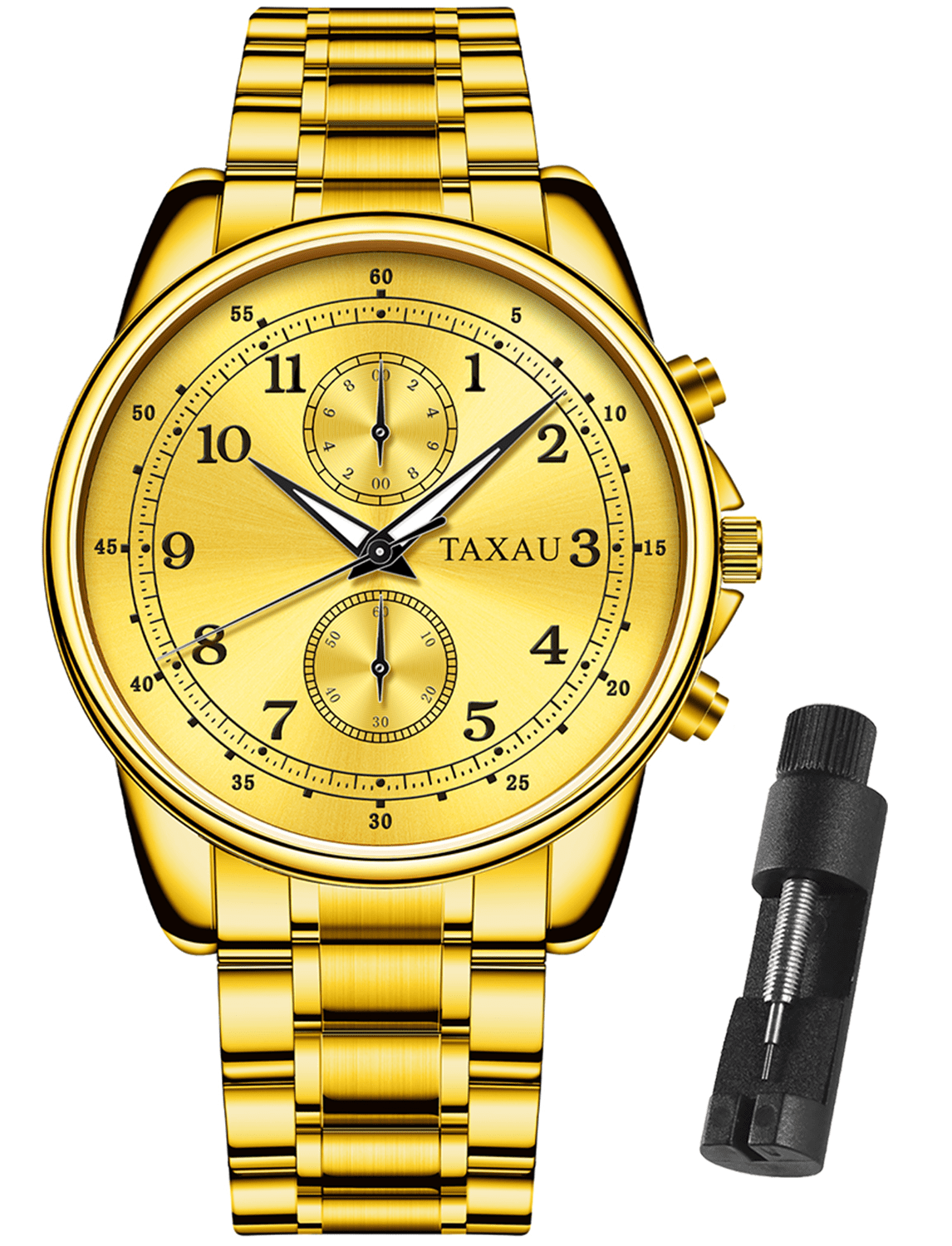 Taxau Gold Watches For Men Fashion Gold Dial Mens Watches Gold ...