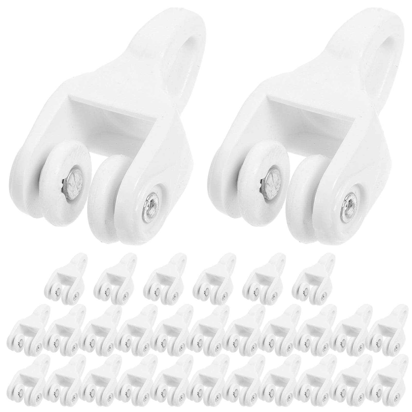 Taxenne 30pcs Roller Curtain Track Hooks with Glider Carriers Slide ...
