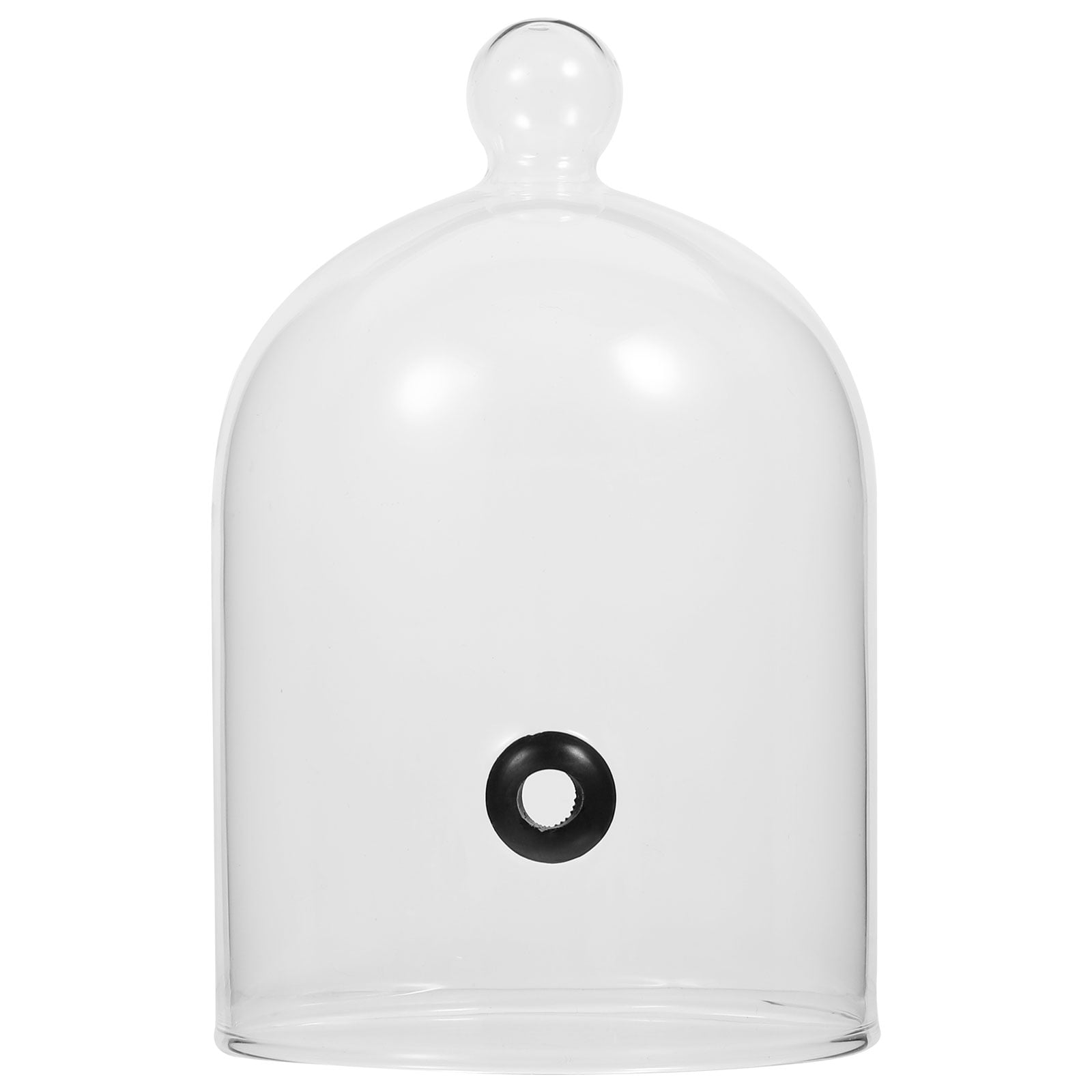 Taxenne Clear Glass Dessert Dome Cover: Round Cloche 12.5x12.5x20cm for ...