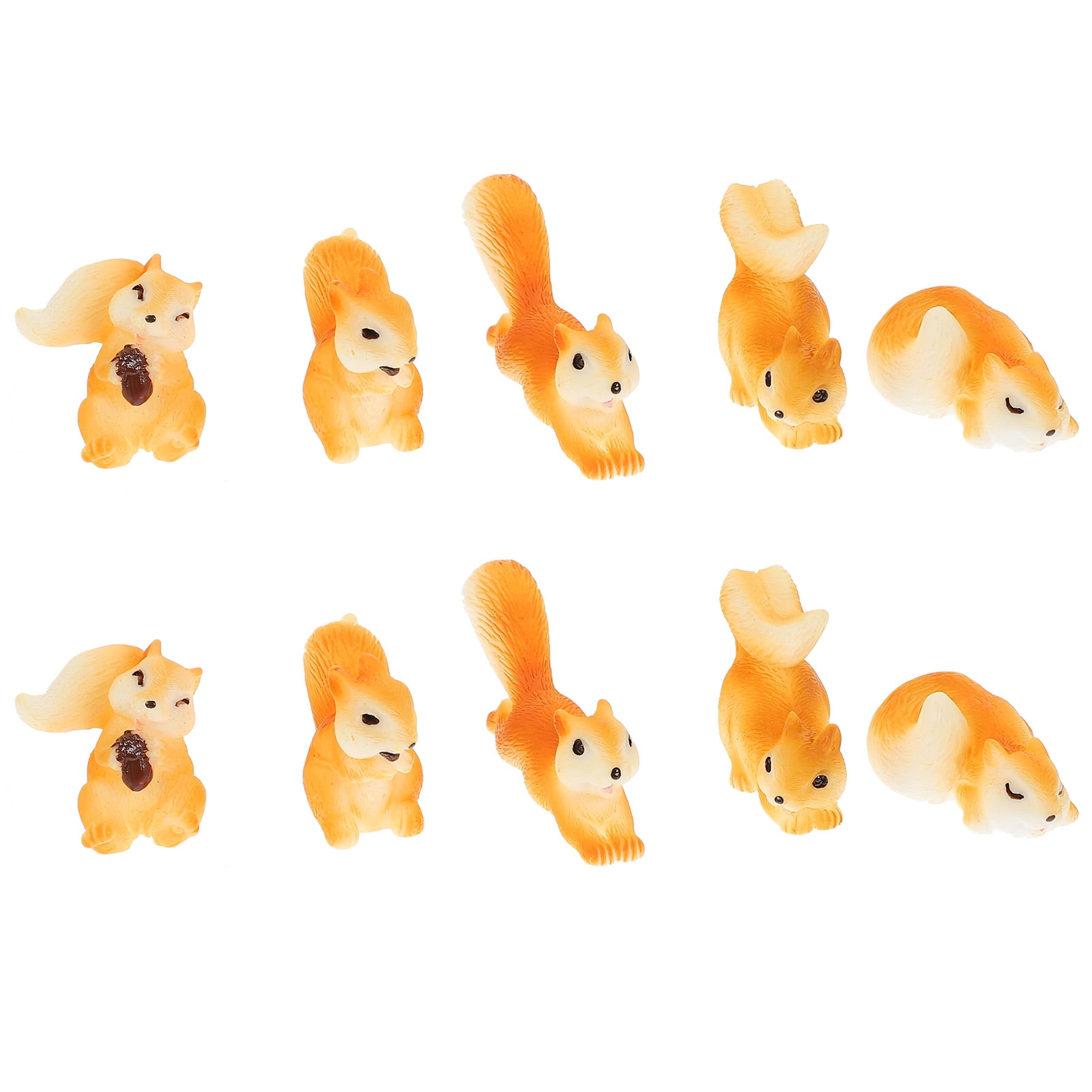CTIRCHIU Mini Squirrel Resin Squirrel Figurine Compact Size 10Pcs ...