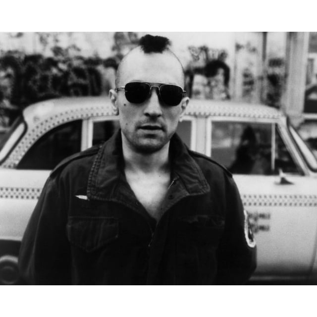Taxi Driver Robert De Niro With Mohawk Hair Standing By Taxi Cab 24x36 ...