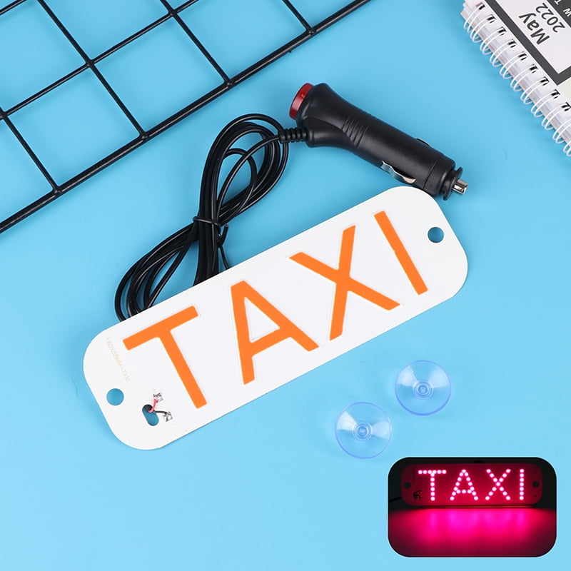 Taxi Light Taxi LED Sign Decor Logo Flashing Hook On Car Window Car ...