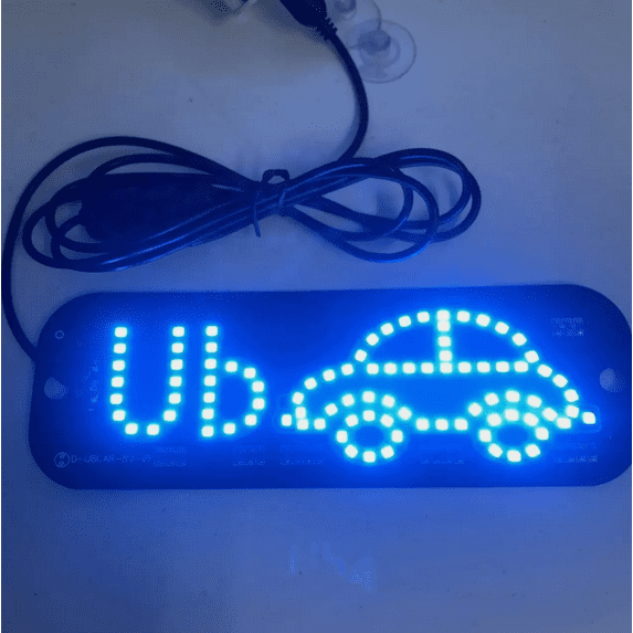 Taxi Sign Light LED USB Car Sign Lamp with Suction Cups Light Sign Blue ...