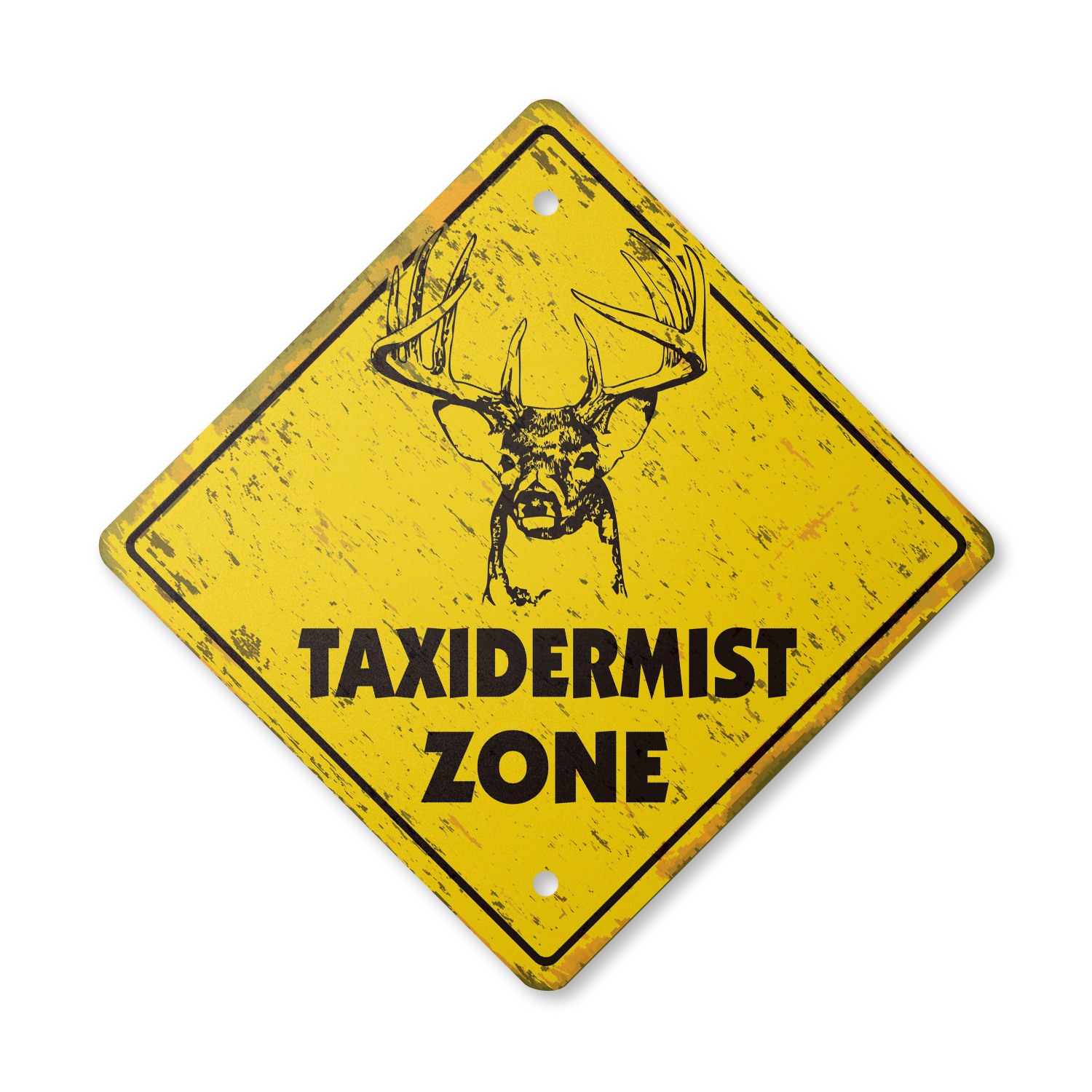 Taxidermist Vintage Crossing Sign Zone Xing | Indoor/Outdoor Plastic ...