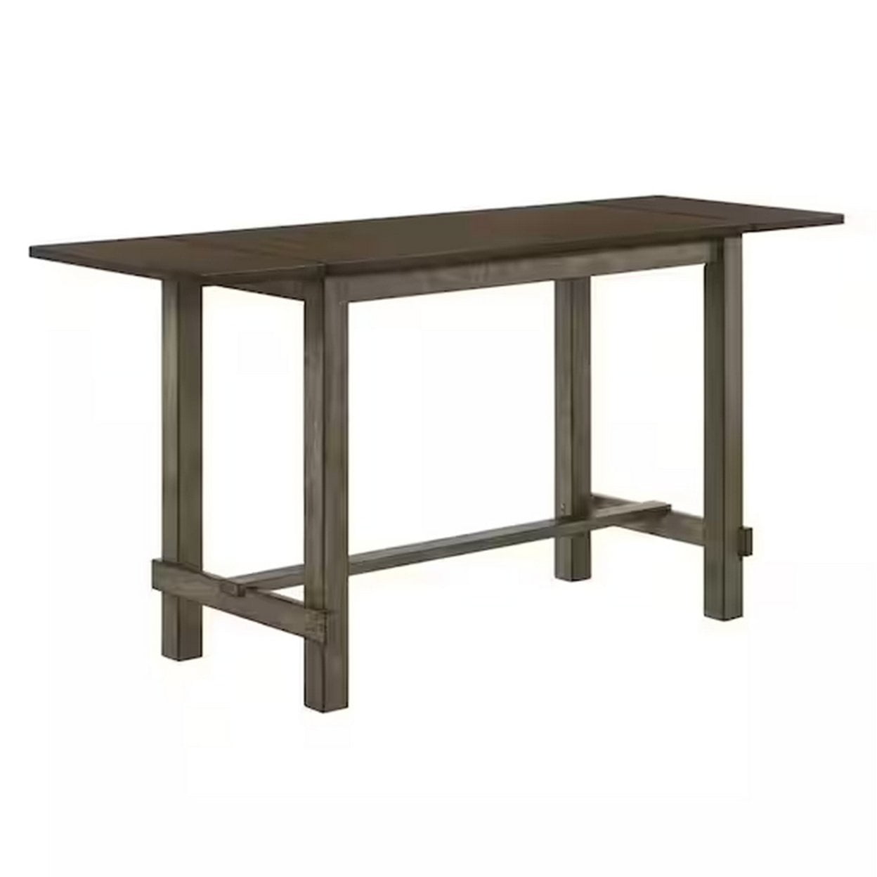 Tay 47-71 Inch Extendable Rectangular Counter Height Table Brown Wood ...