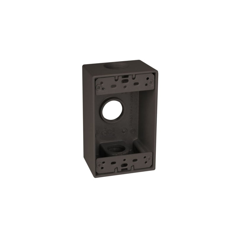 TayMac 17.5 cu in Rectangle Die-Cast Metal 1 gang Weatherproof Box ...