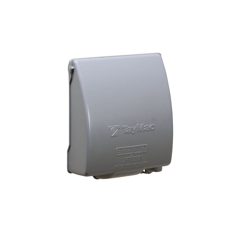 TayMac 2-Gang Vertical Mount Metallic In-Use Low Profile Outdoor Outlet ...