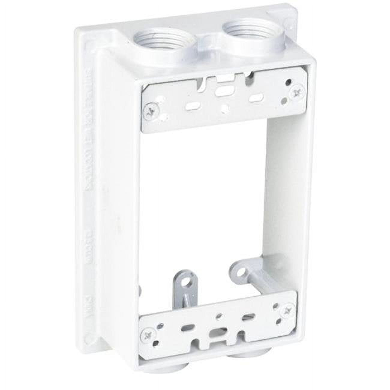 TayMac Rectangle Die-Cast Metal 1 gang Weatherproof Box White - Walmart.com