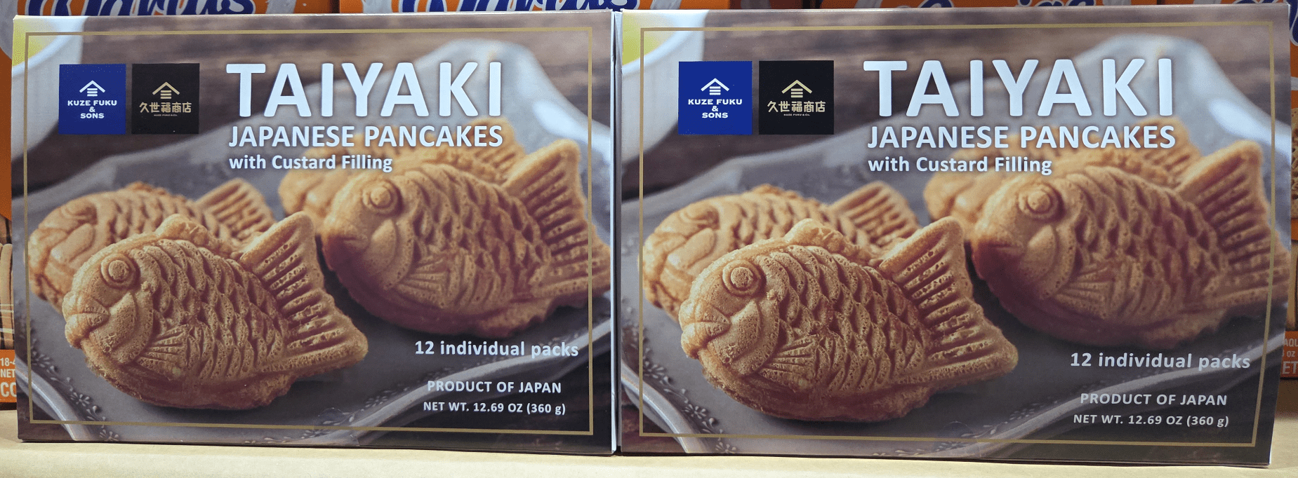 Tayaki Japanese Pancake with Custard Filling 12 Individual Packs 12 ...