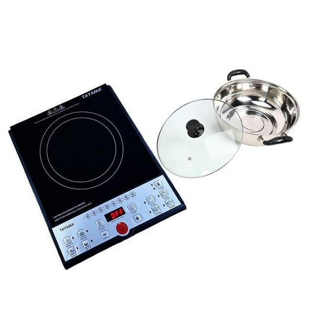 Tayama Single Burner 8 in. Black Ceramic Glass Hot Plate Induction ...