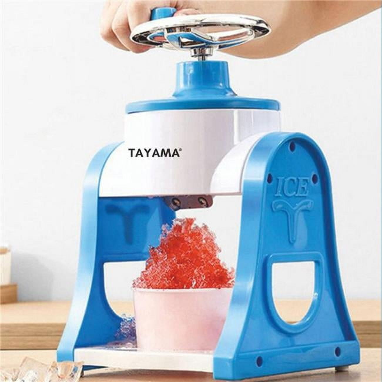 Tayama TB-100M Non-Electric Manual Hand Crank Ice Snow Shaver Machine ...