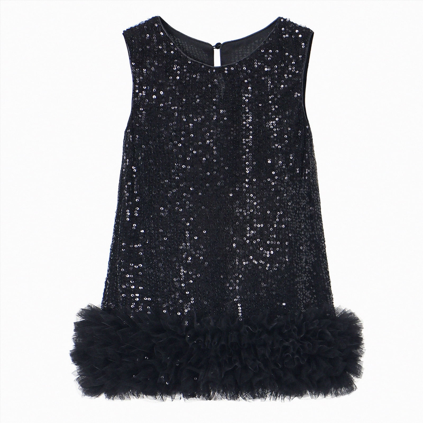 Taybagh Girls Sequin Dresses A Line Sparkly Sleeveless Party Dress for ...
