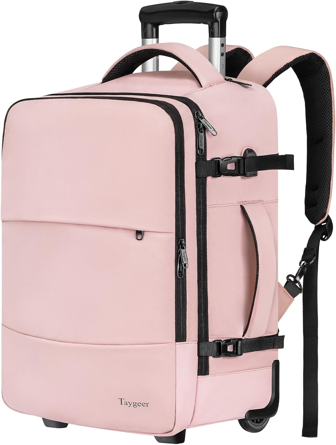 Taygeer Rolling Backpack for women, 17 inch Travel Laptop Backpack with ...