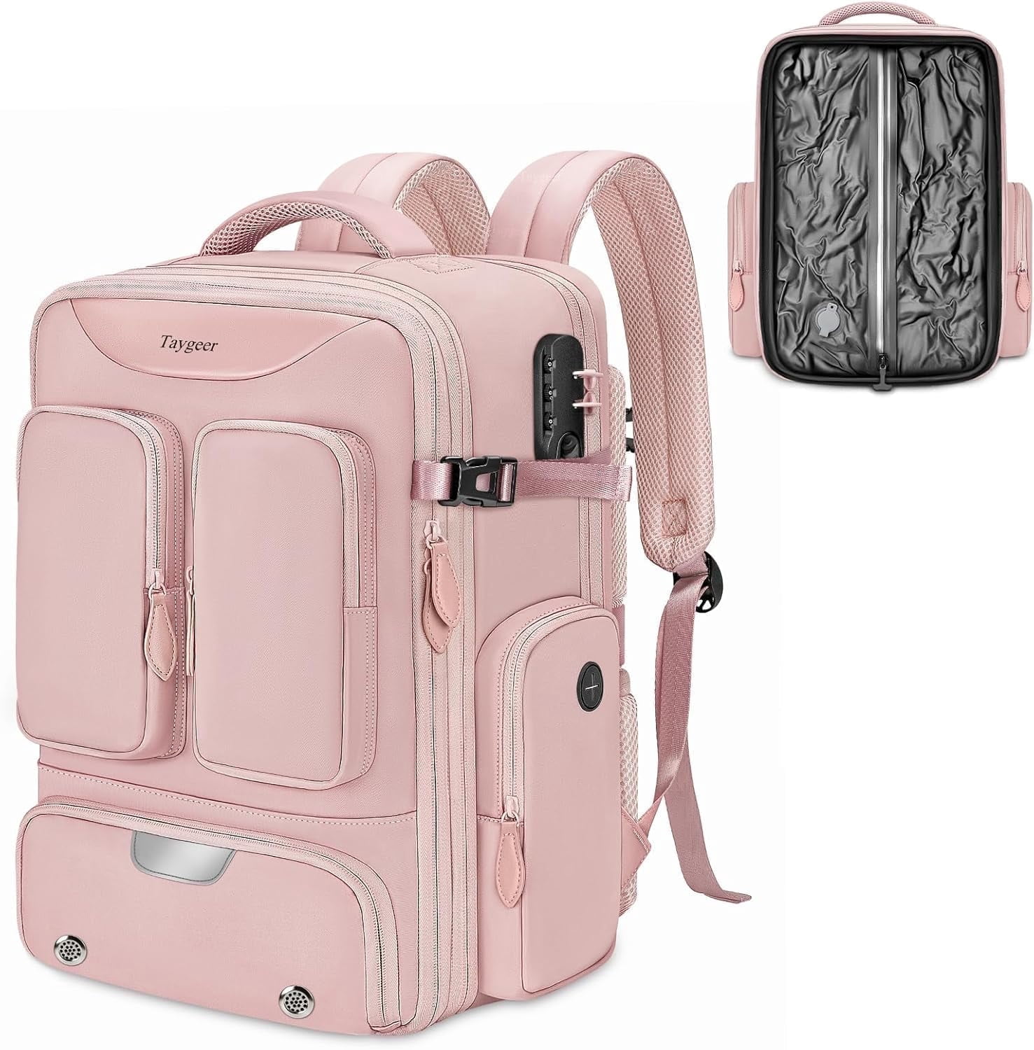 TAYGEER Vacuum Backpack, Expandable Carry-on Compression Luggage 35L ...