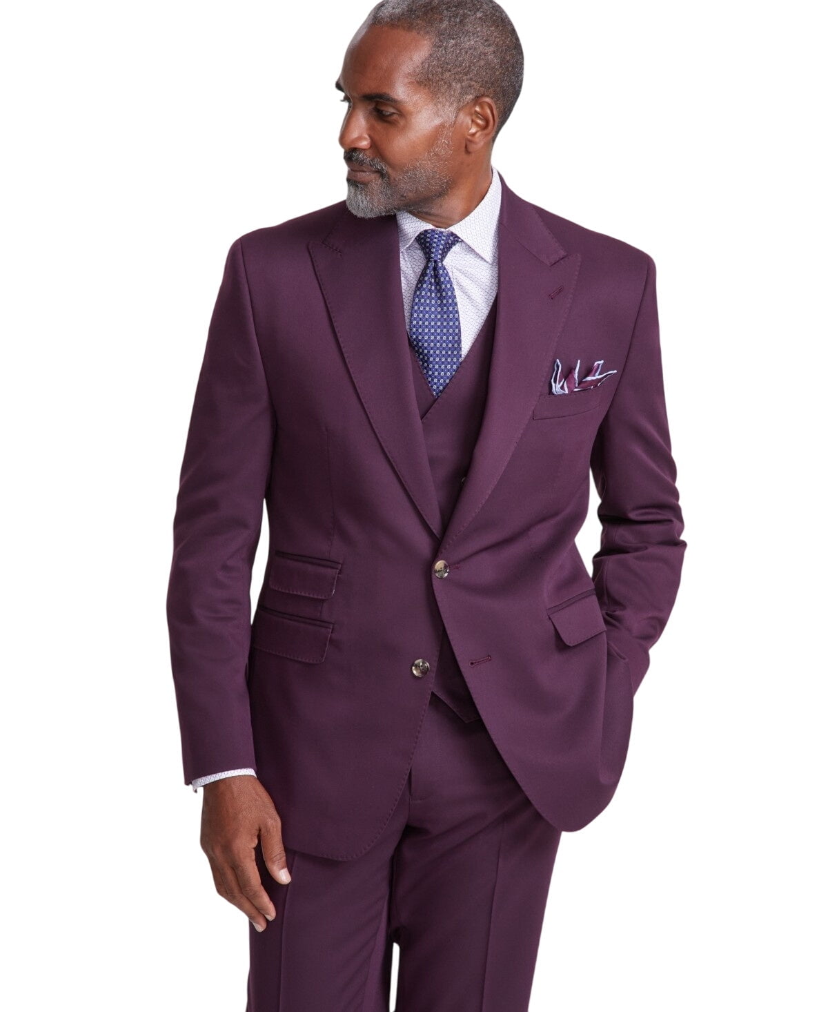 Tayion Mens Classic fit Suit Jacket Blazer 40 S Burgundy Red Solid ...